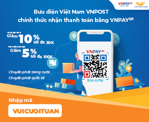Bưu điện Việt Nam VNPOST chính thức nhận thanh toán bằng VNPAY-QR