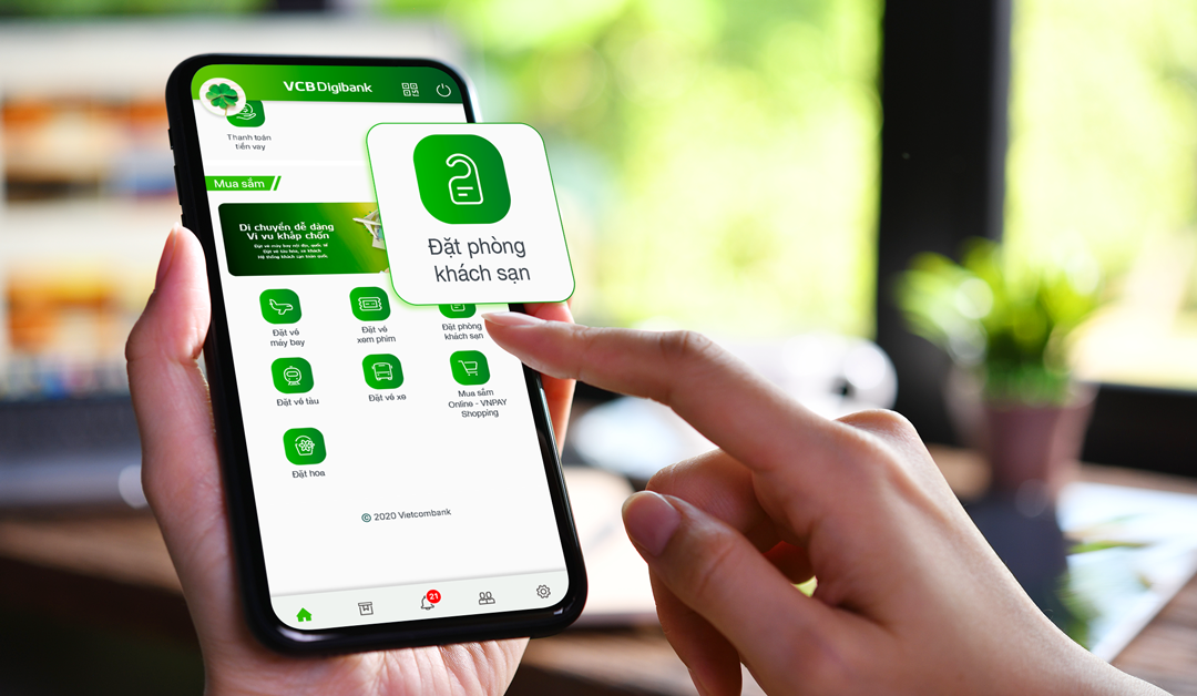 Đặt phòng khách sạn trên ứng dụng VCB Digibank nhanh chóng, nhiều ưu đãi