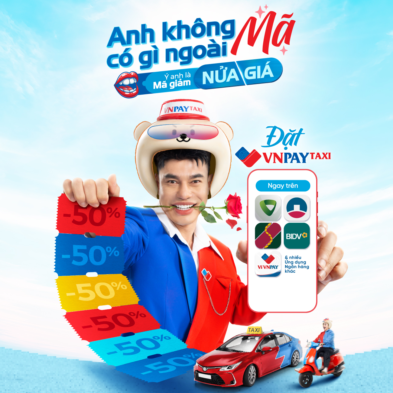 Đi là đón, đặt VNPAY TAXI là giảm “nửa giá” siêu tiết kiệm