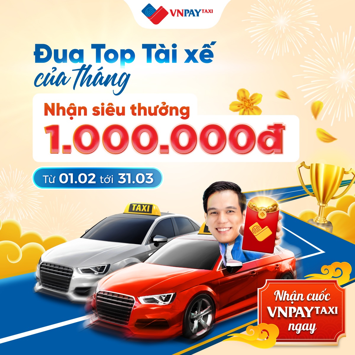Đua top cuốc VNPAY Taxi, nhận ngay siêu thưởng 1 triệu đồng